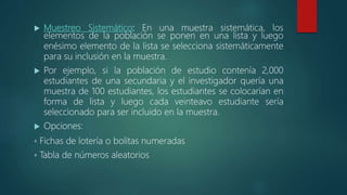 Tipos de muestreos | PPTX