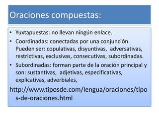 Tipos de oraciones | PPTX