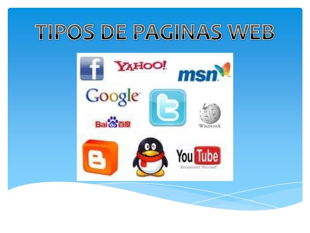 Tipos de paginas web