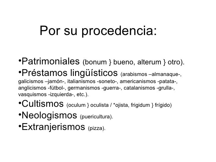 Prestamos Linguisticos Y Su Procedencia - creditocoalu