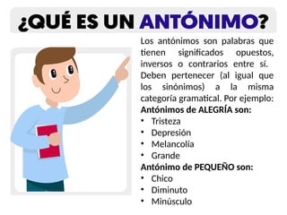 Tipos de palabras sinónimos, antónimos, parónimas, homónimas.pptx