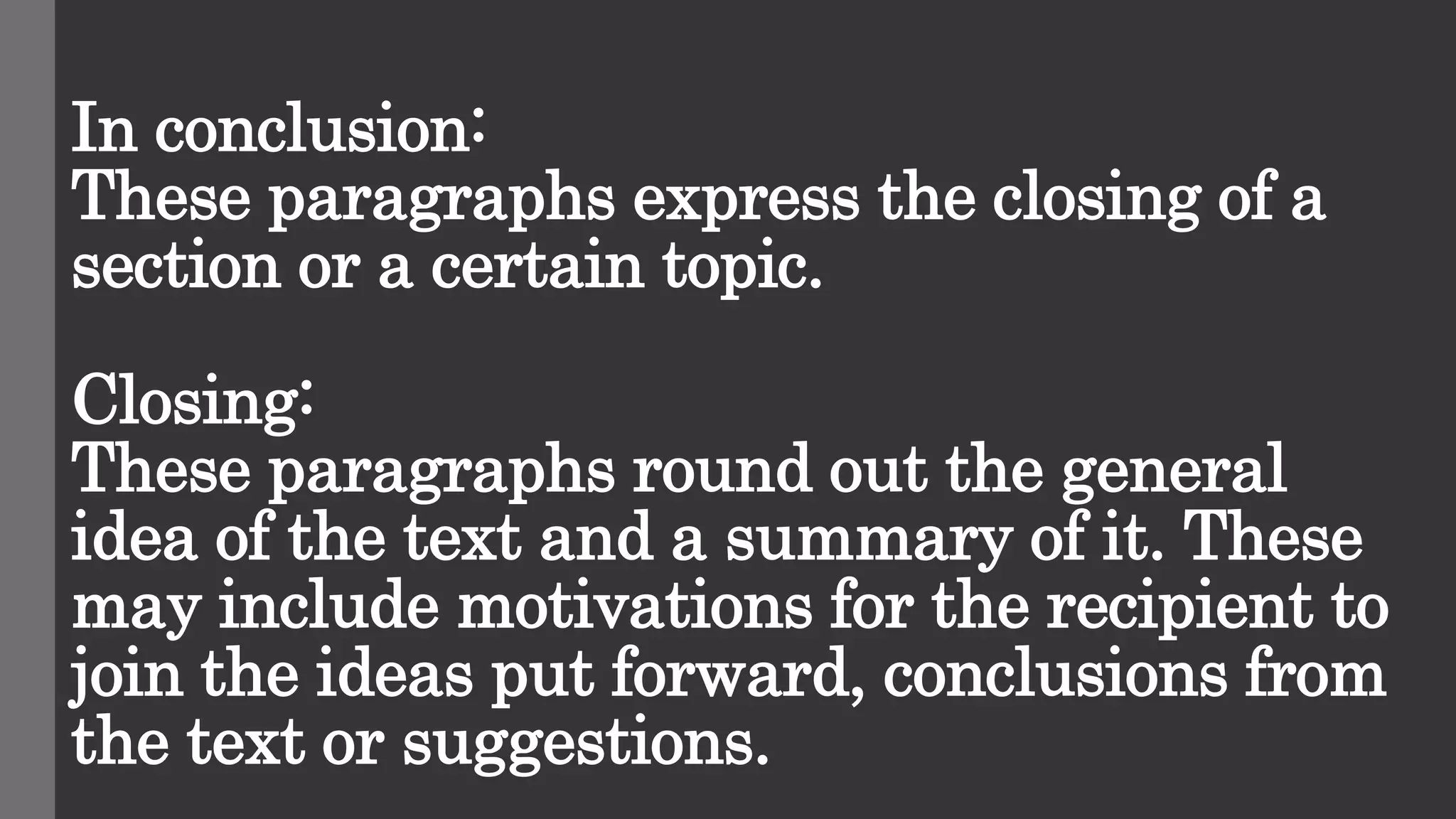 TYPES OF PARAGRAPHS | PPT