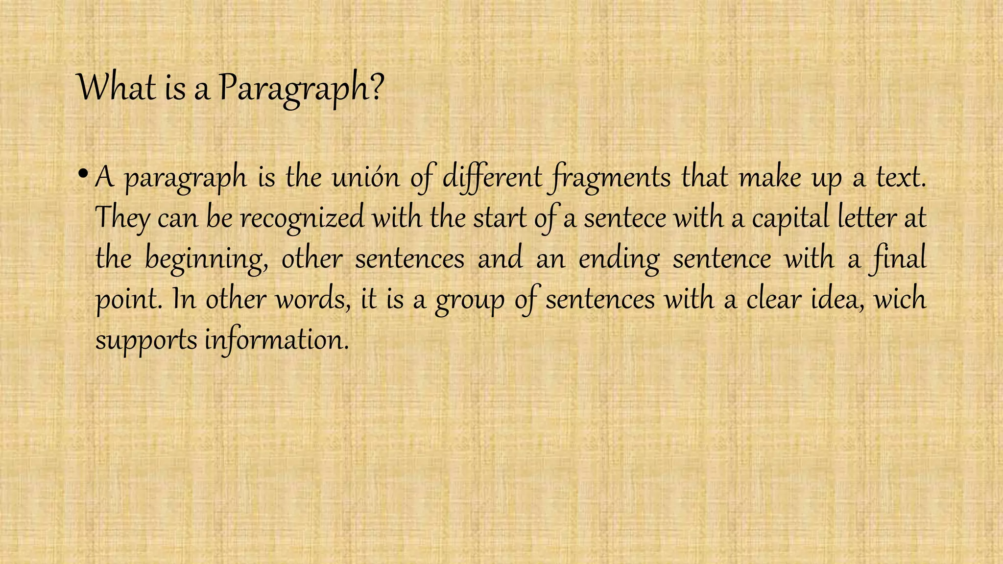 Tipos de parrafos | PPT | Free Download