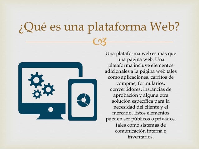 Tipos de plataformas web