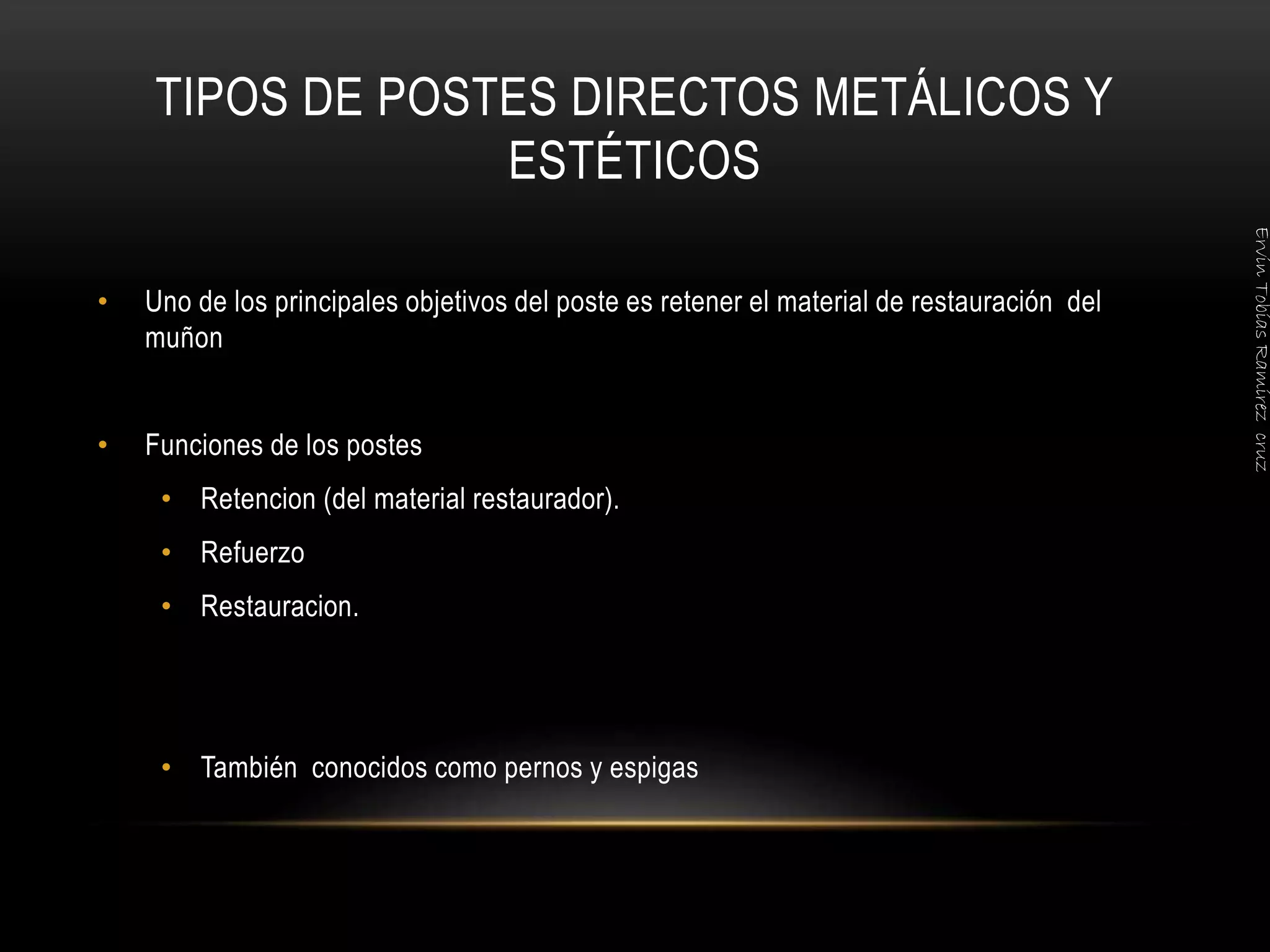 Tipos de postes directos metalicos y esteticos | PPTX