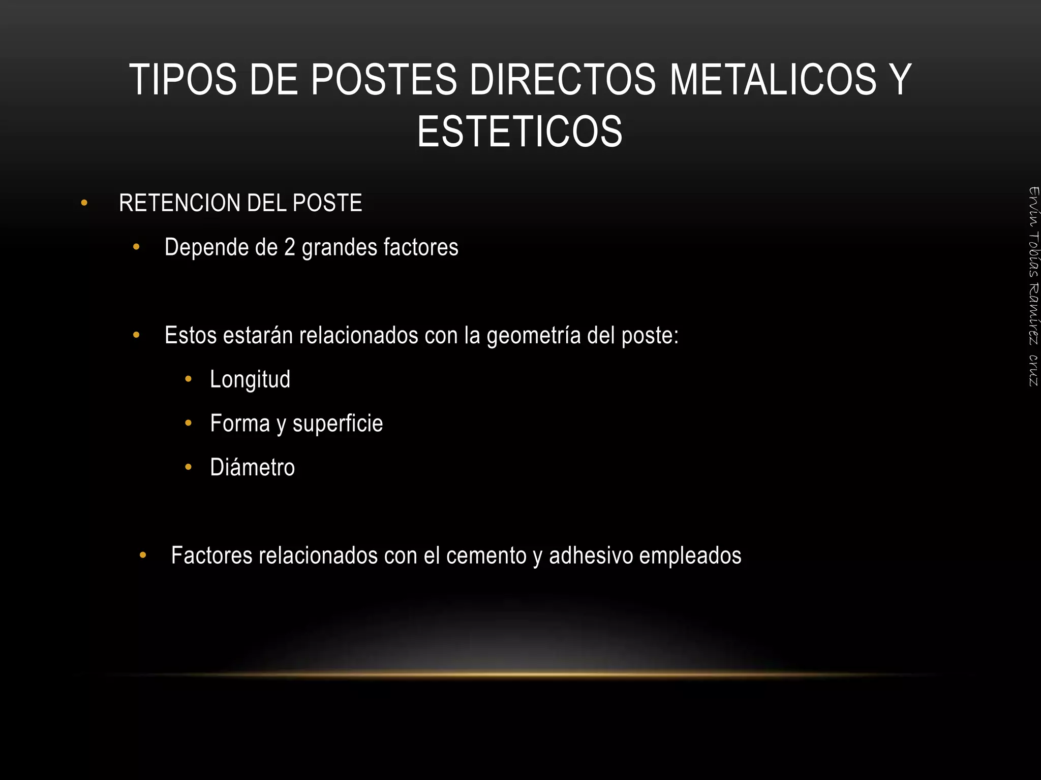Tipos de postes directos metalicos y esteticos | PPTX