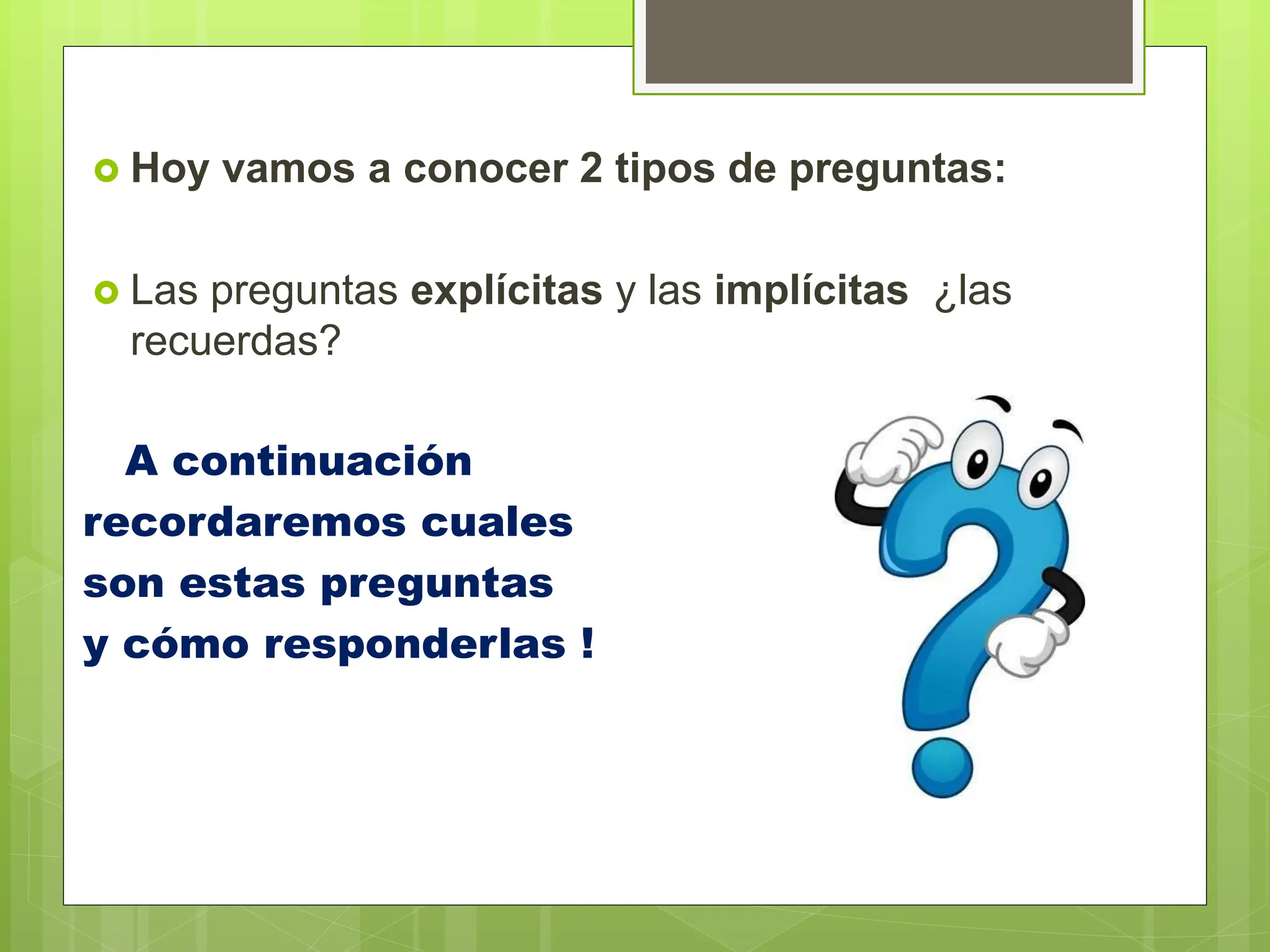 Comprensión lectora a nivel explícito e implícito | PPT