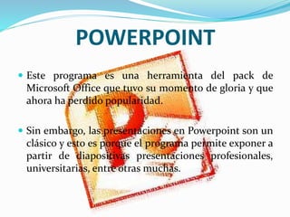 Tipos de presentaciones | PPTX