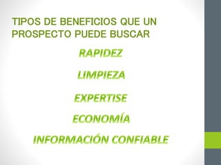 Tipos de prospectos y proceso de ventas | PPTX
