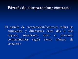 Tipos de párrafos | PPT
