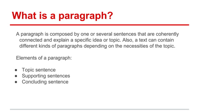 Types of Paragraphs | PPT
