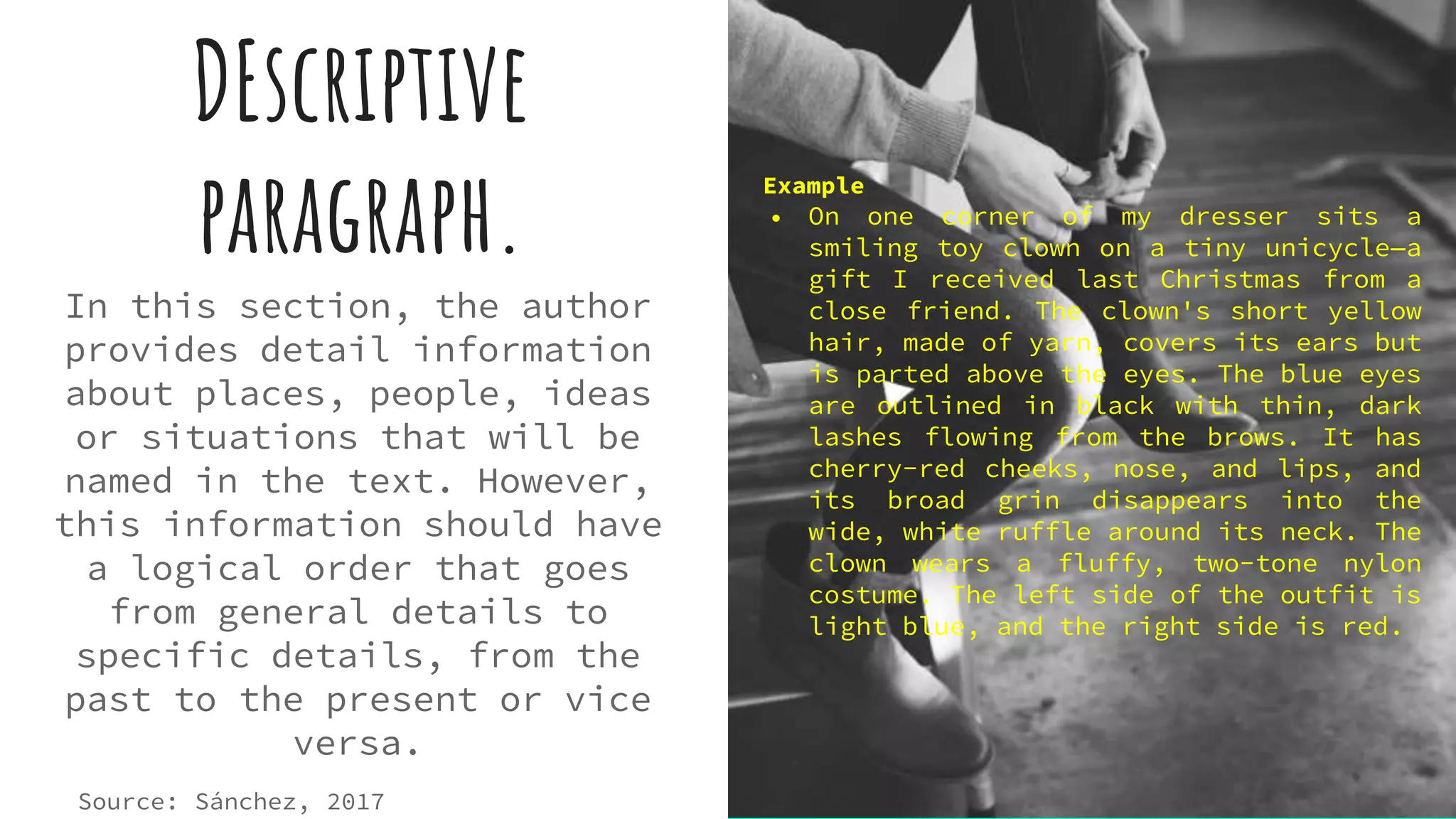 TIPOS DE PÁRRAFOS - STYLES OF PARAGRAPHS | PPT