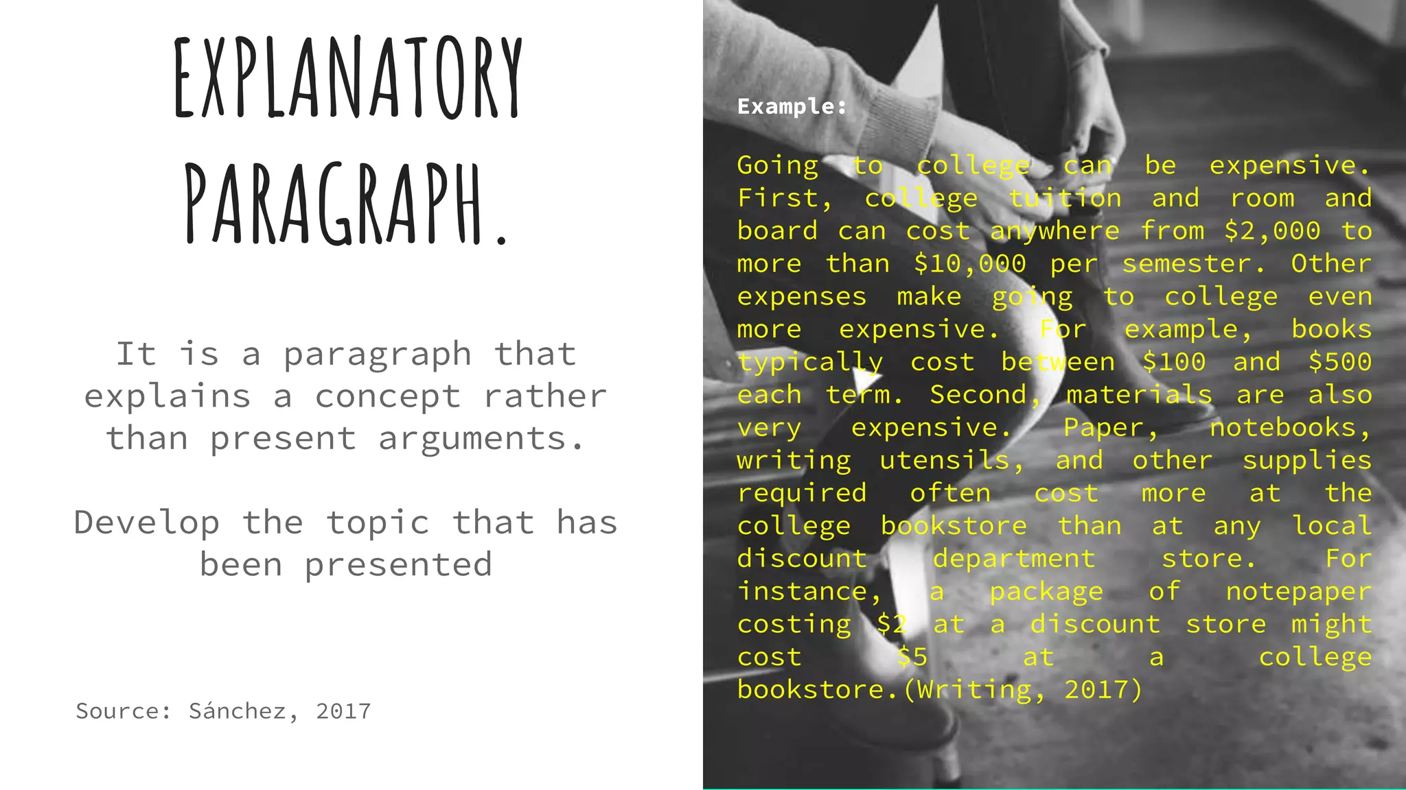 TIPOS DE PÁRRAFOS - STYLES OF PARAGRAPHS | PPT