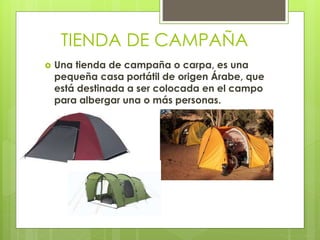 Tipos de refugio de acampada | PPTX