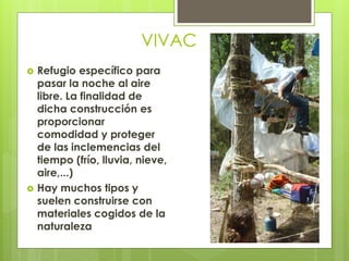 Tipos de refugio de acampada | PPTX