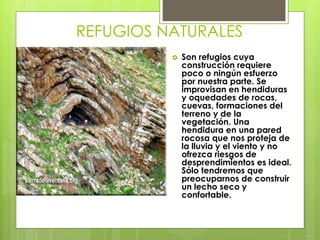 Tipos de refugio de acampada | PPTX