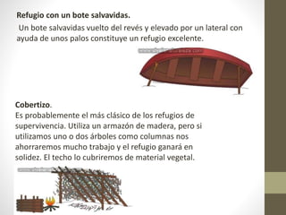 Tipos de refugio. Descripción de cada uno de ellos. | PPTX