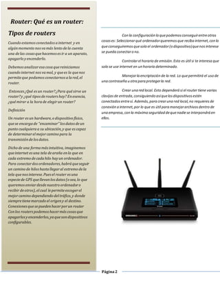 Tipos de router | DOCX