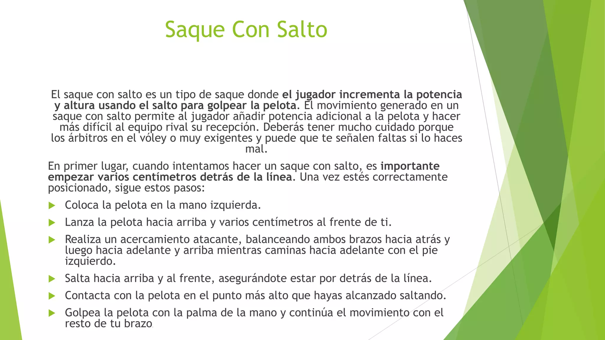 Tipos de saque | PPT