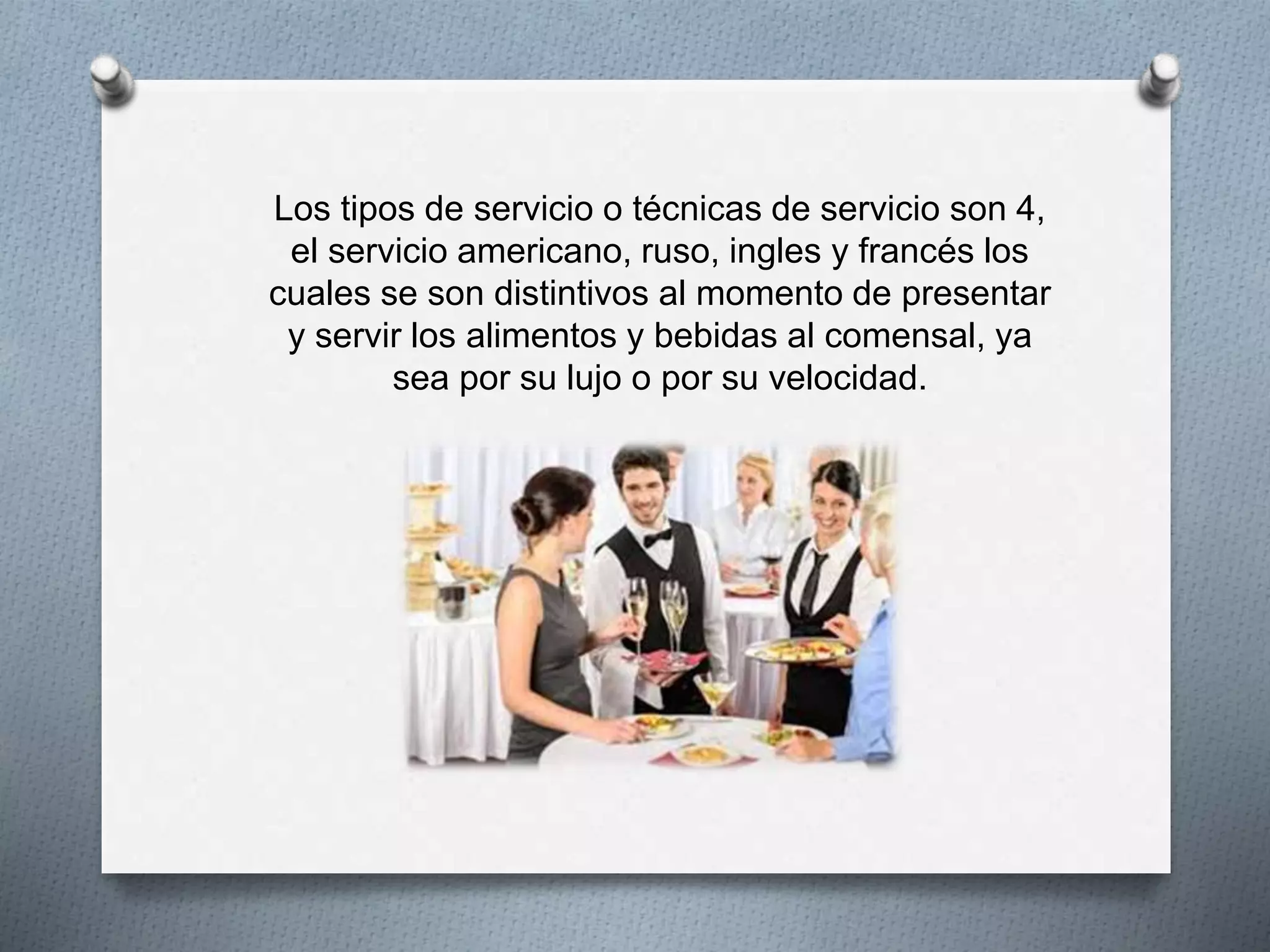 Tipos de servicio | PPTX | Bars & Restaurants | Attractions