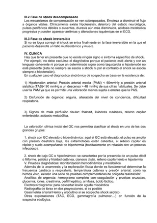 Tipos de shock | DOCX