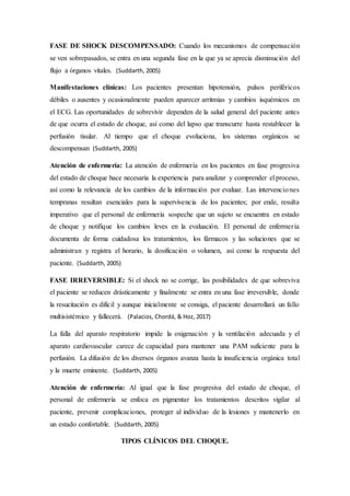 Tipos de shock | DOCX