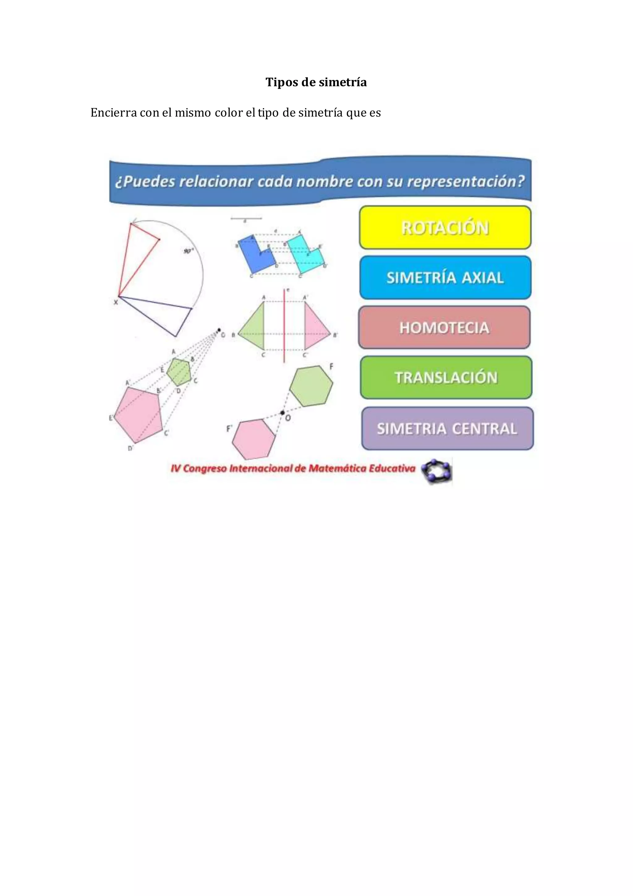 Tipos de simetría | DOCX
