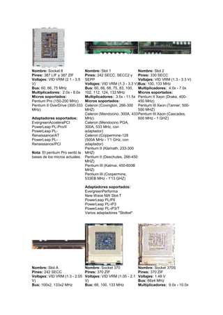 Tipos de socket =) | DOCX