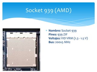 Tipos de sockets | PPTX