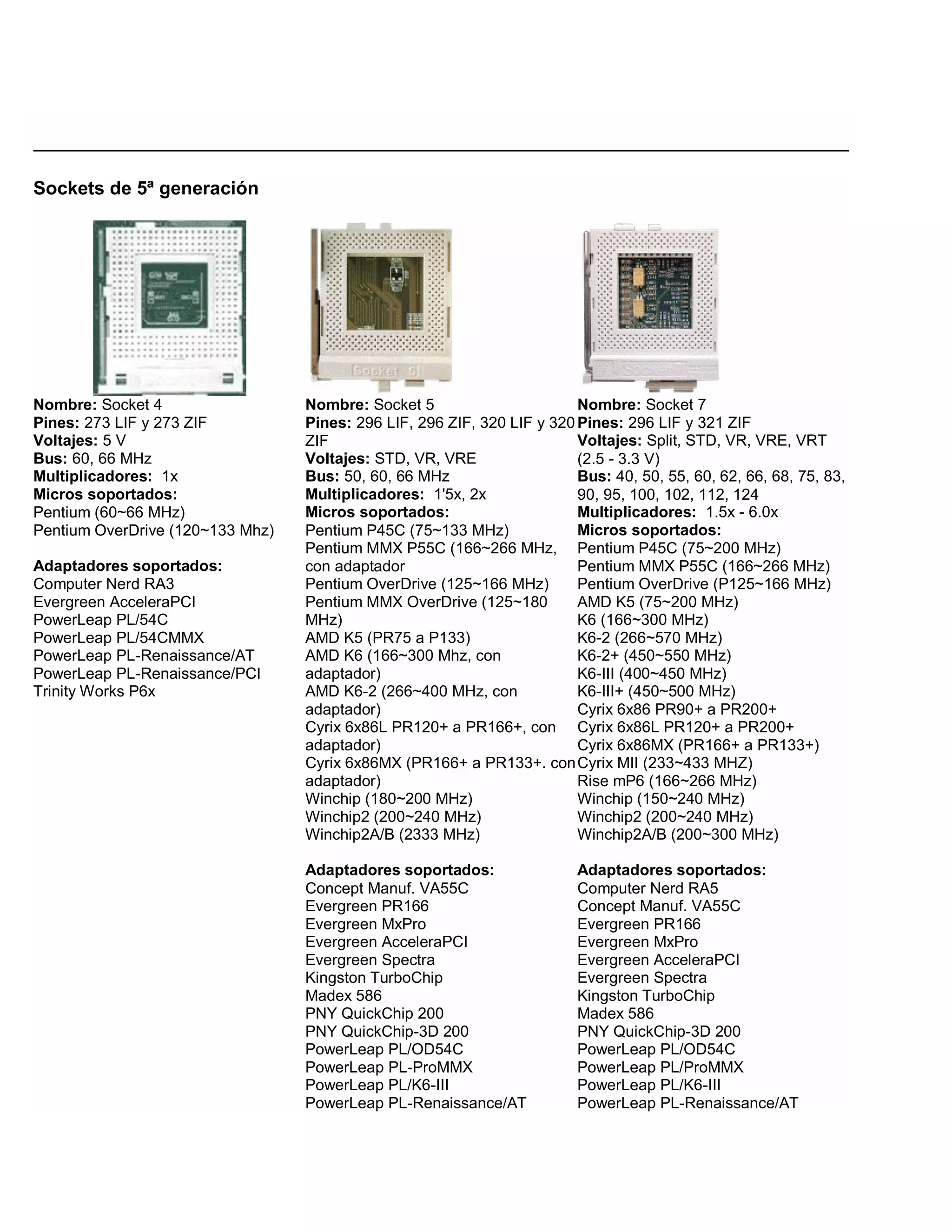 Tipos de sockets | PDF