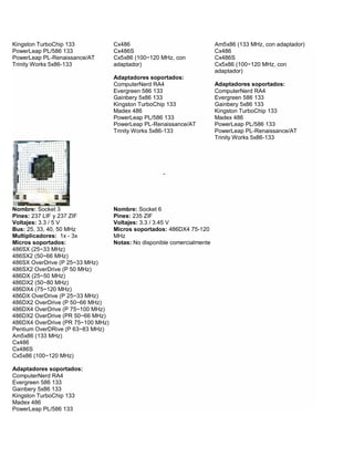 Tipos de sockets | PDF