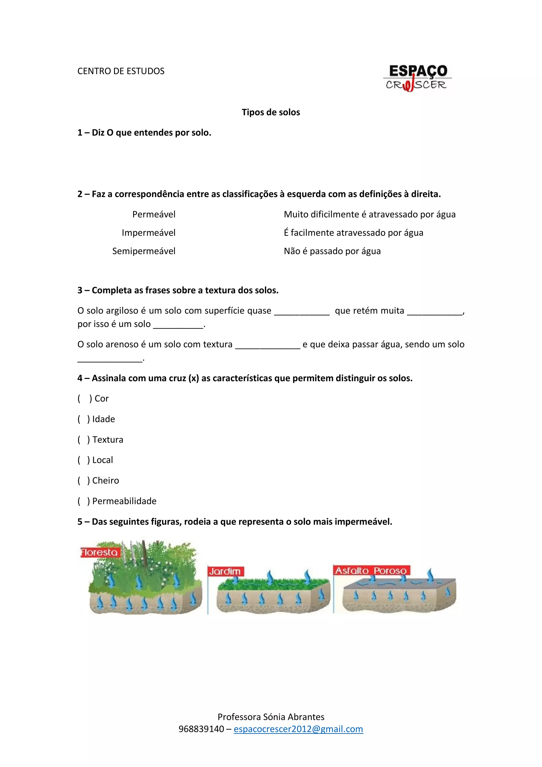 Tipos de solo Estudo do Meio | PDF
