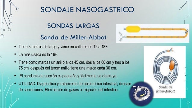 Tipos de sondas enfermería medica del adulto