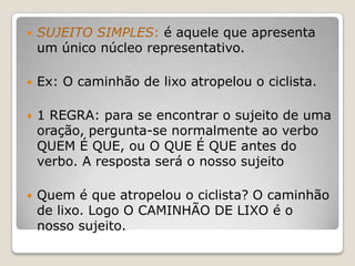 Tipos de sujeito | PPTX