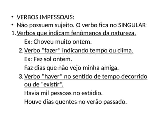 TIPOS DE SUJEITO, exemplos e explicações | PPTX