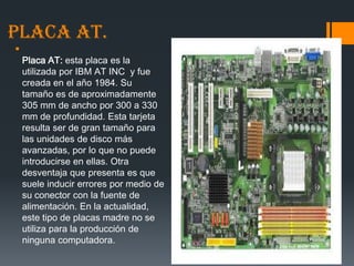 Tipos de tarjeta madre | PPTX