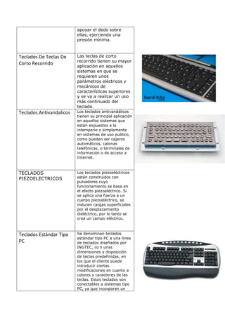Tipos de teclados | DOCX