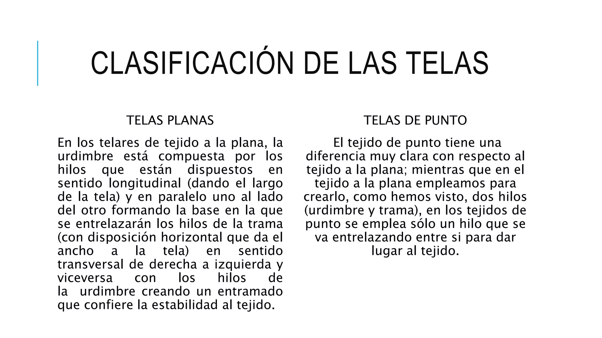 Tipos de telas | PPTX