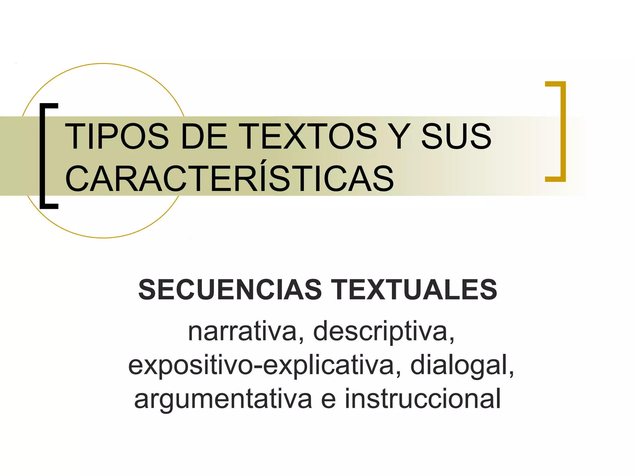 Tipos de textos y sus características | PPT