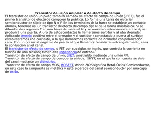 Tipos de transistores | PPTX