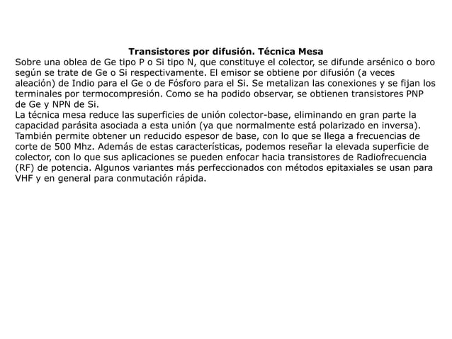 Tipos de transistores | PPTX | Chemistry | Science