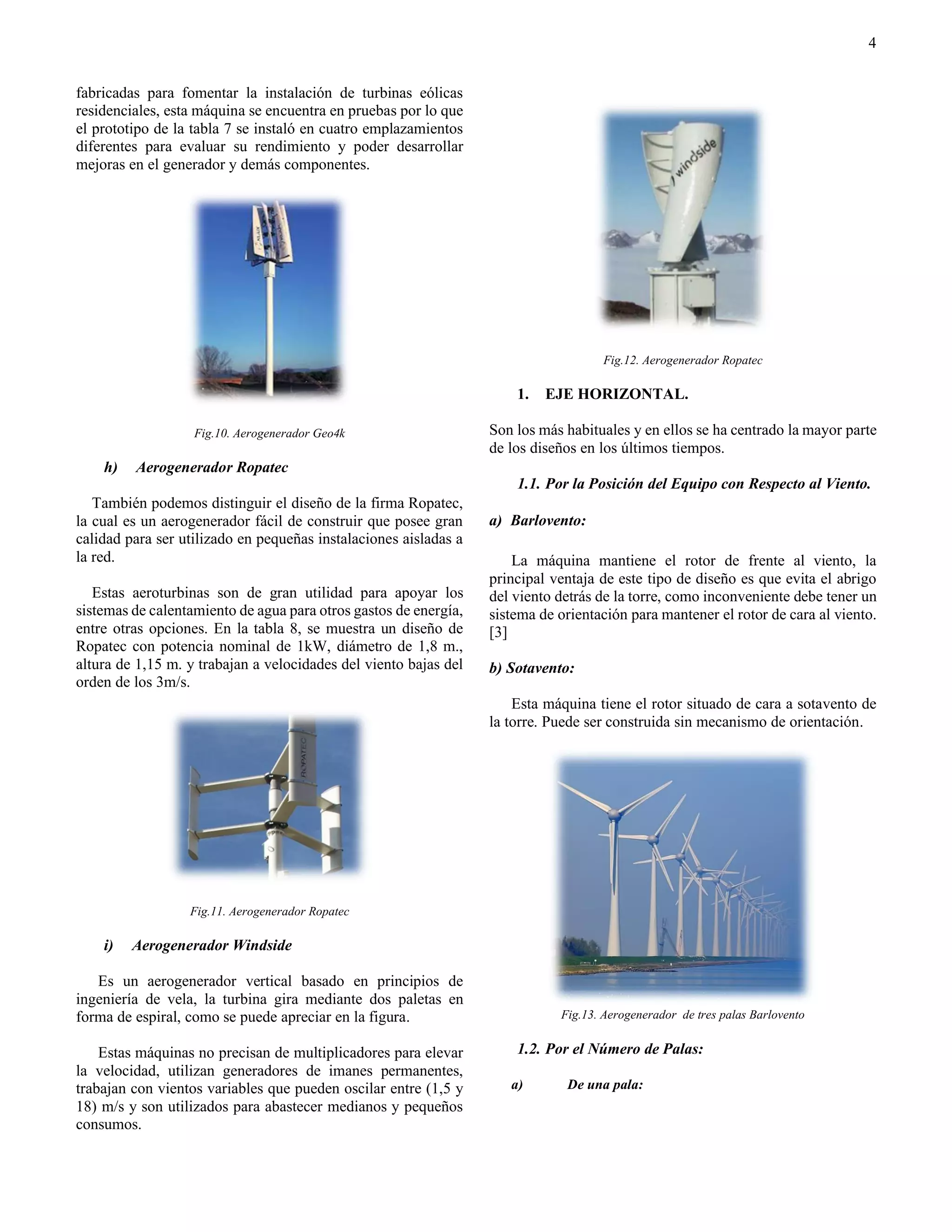 Tipos de turbinas de energía eólica | PDF