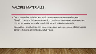 Tipos de valores | PPTX
