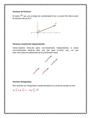 Tipos de vectores | DOCX