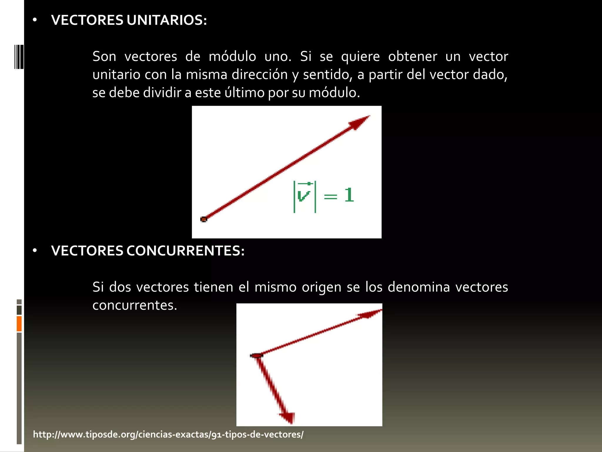 Tipos de vectores | PPTX