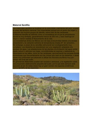 Tipos de vegetacion en mexico | DOCX