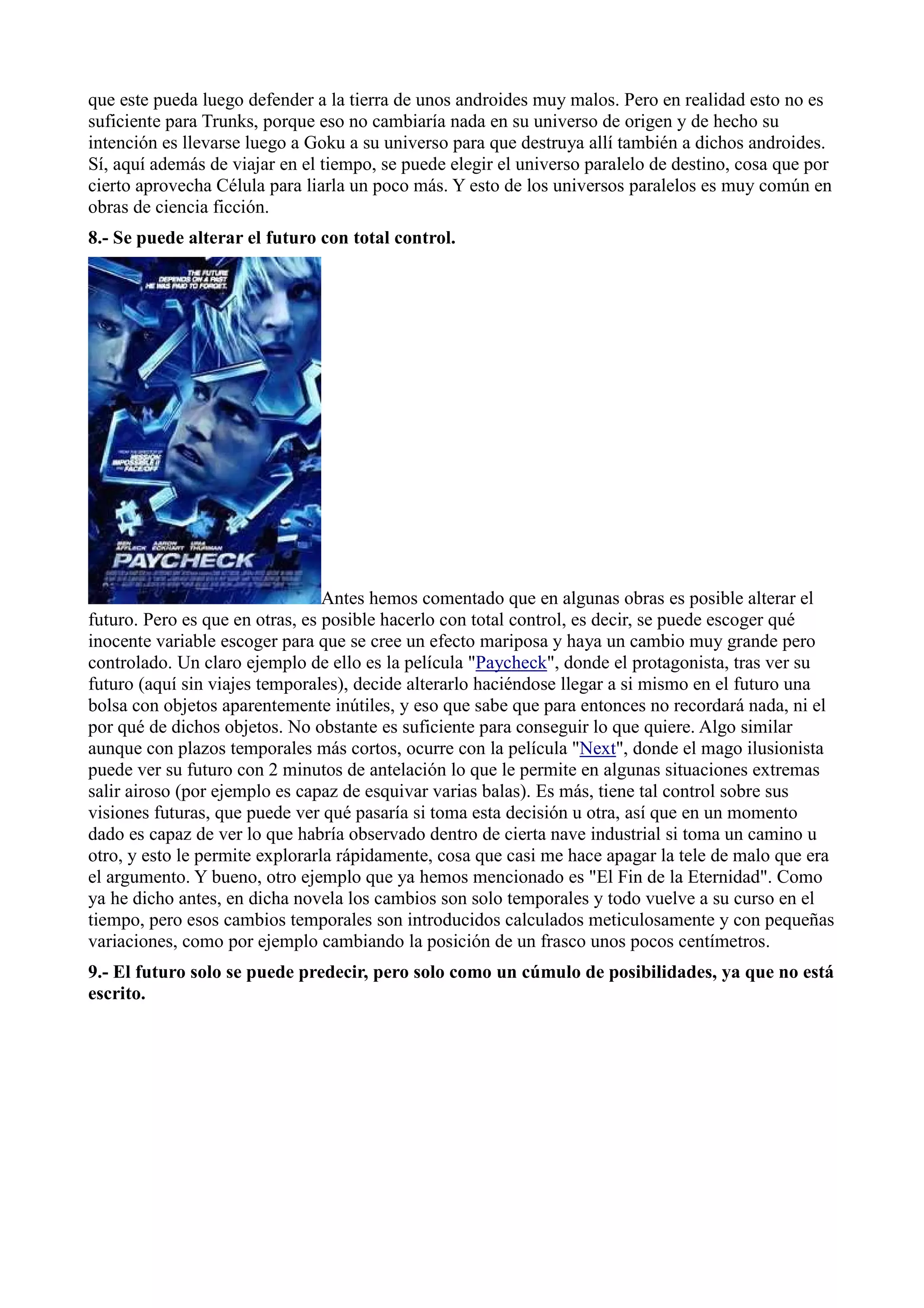 Tipos de viajes en el tiempo | PDF