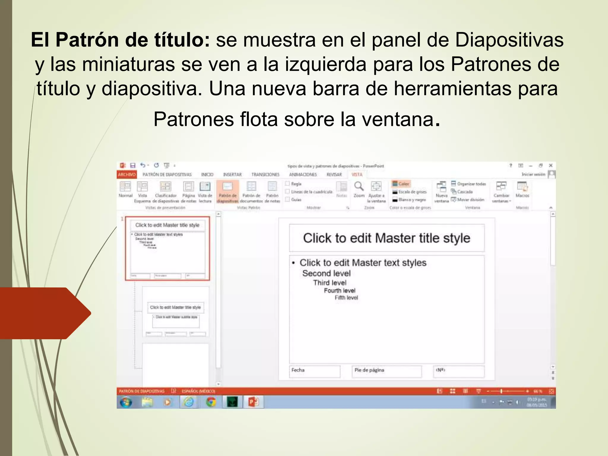Tipos de vista y patrones de diapositivas | PPTX