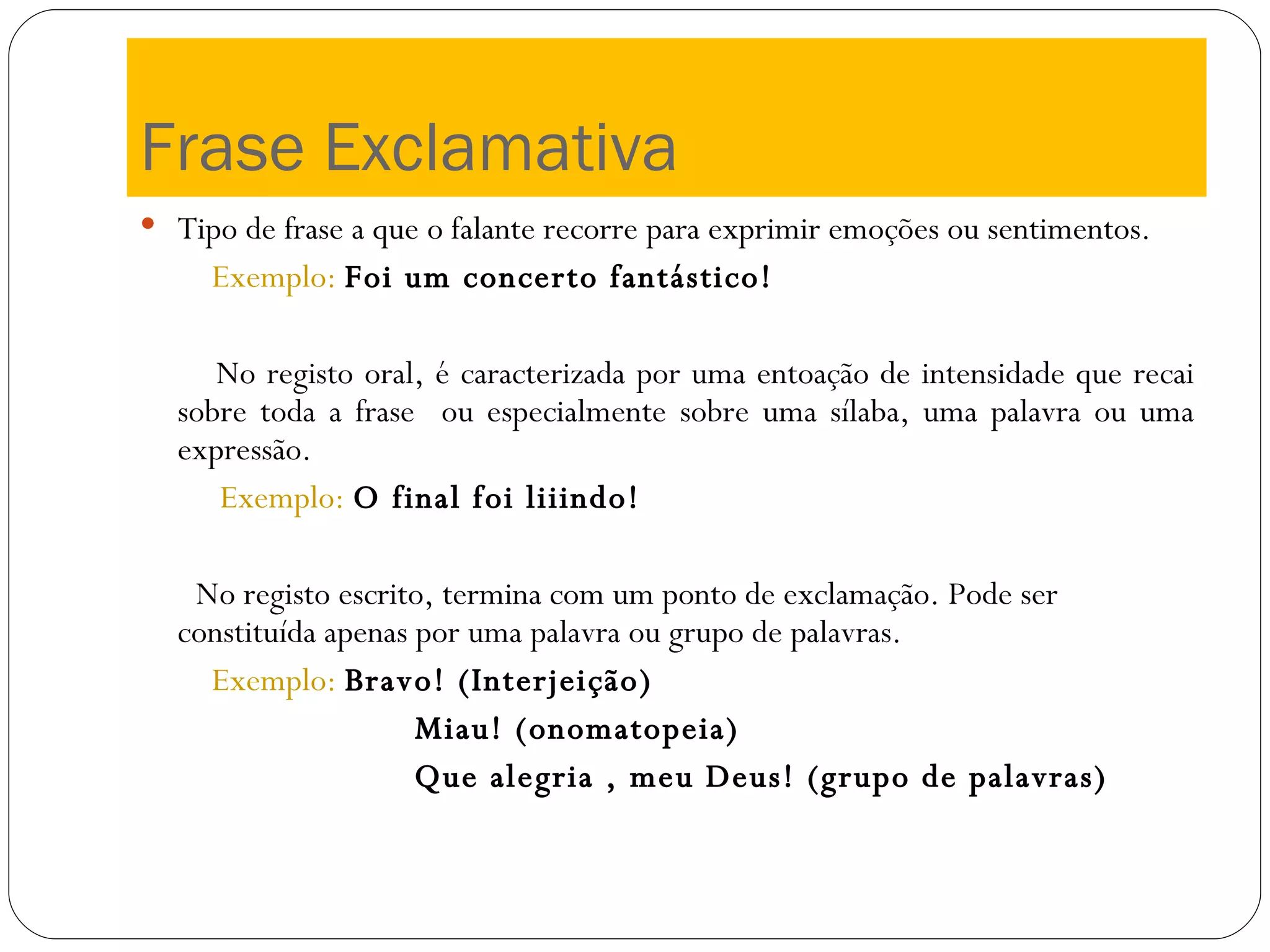 Tipos e formas de frases | PPT