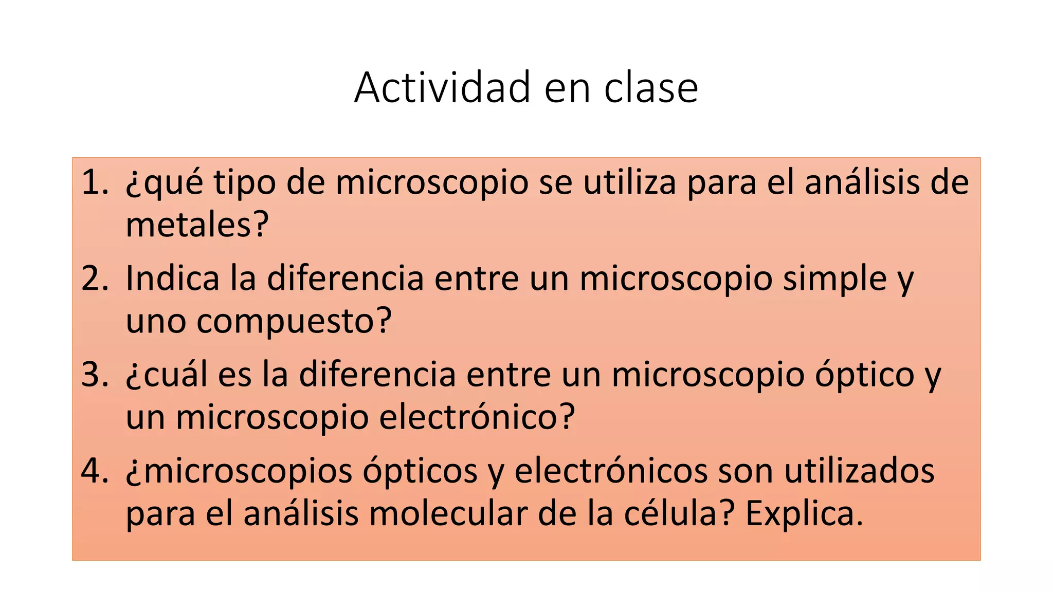 Tipos o clases de microscopios | PPT